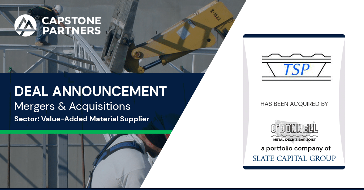 Capstone advised Tombari Structural Products | Capstone Partners