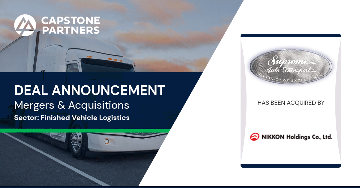 Capstone advised Supreme Auto Transport | Capstone Partners